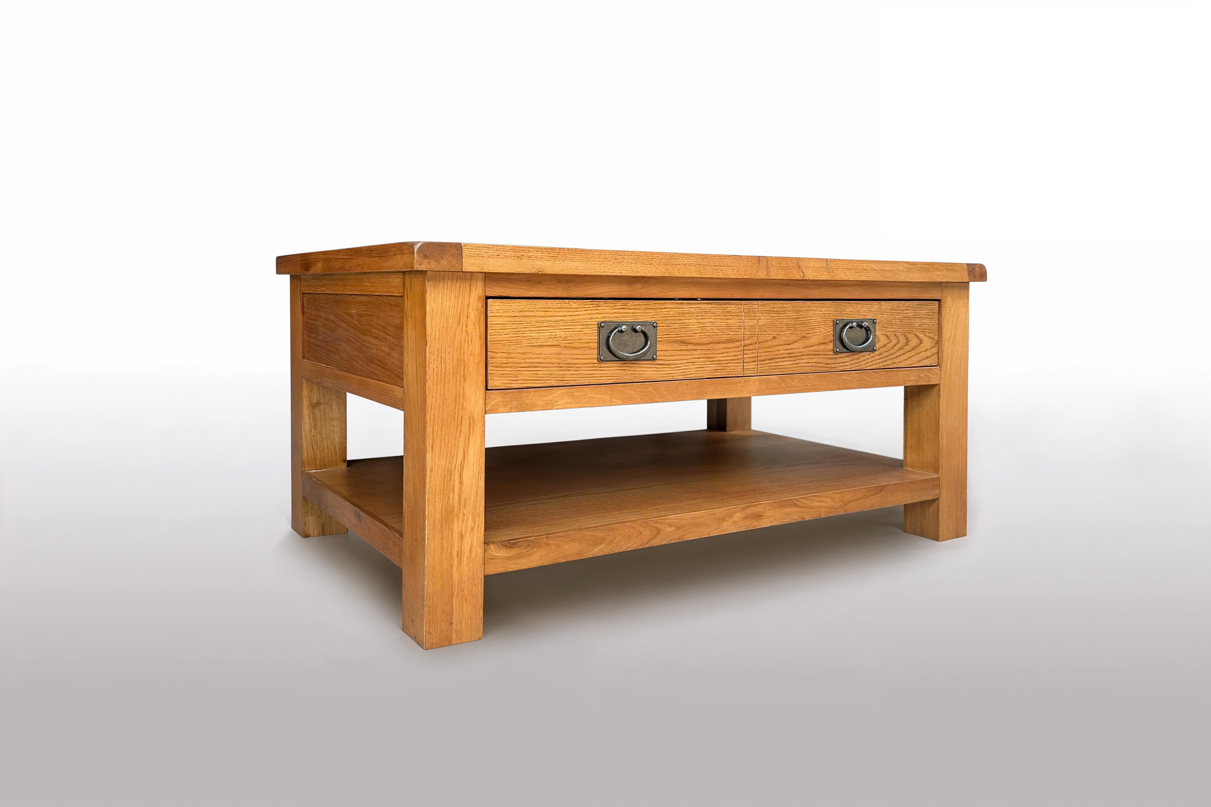 Royal Oak Table with Two Drawers – Home Furniture